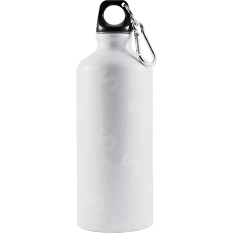 Botella de aluminio 600ml. Deportiva color blanco ColorMake
